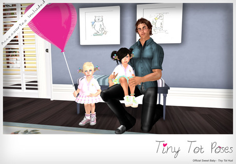 Second Life Marketplace - ** Tiny Tot Poses ** - 023 "We Love Daddy"